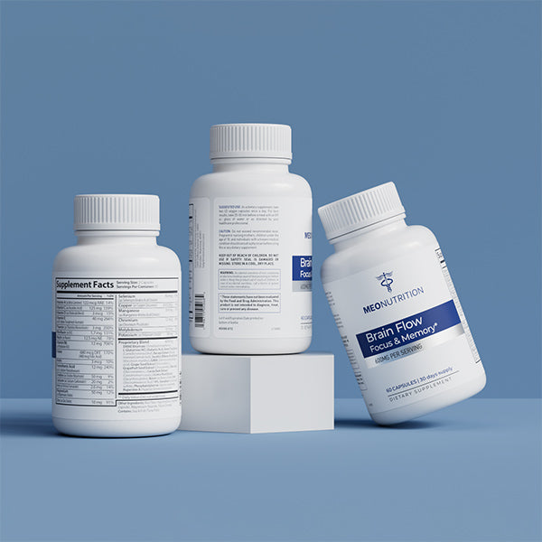 Brain Flow | Focus & Memory | 600 mg | 60 Capsules – Meo Nutrition